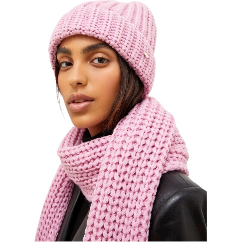 Liu Jo cuffia rosa a coste basic - Stileo.it