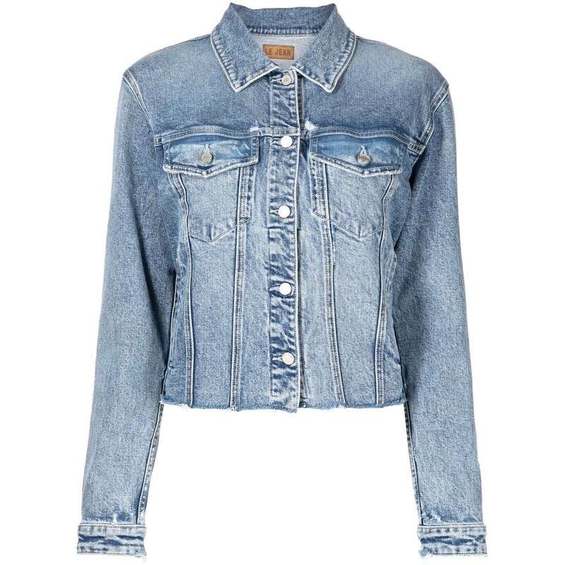 Le Jean Giacca denim con bottoni - Blu - Stileo.it