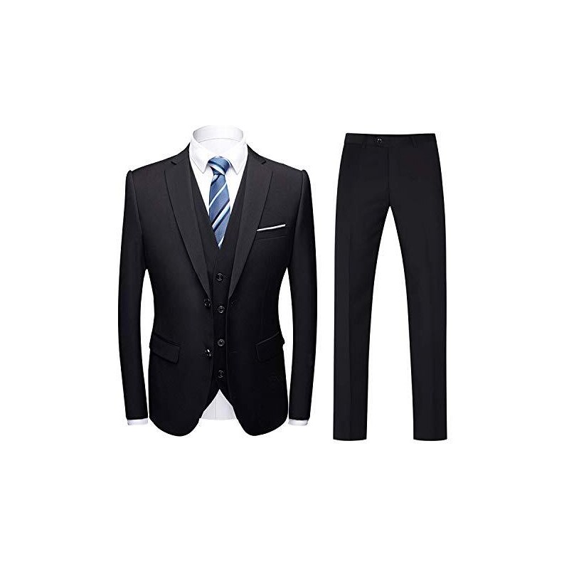 PG Uomo Abito da Uomo con Revers Classico Tre Pezzi Due Bottoni Smoking ...