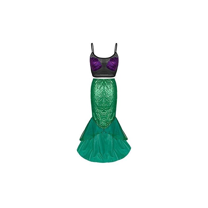 iEFiEL Costume Adulta Sirena Mermaid Sexy Donna Deluxe Vestito Partito ...