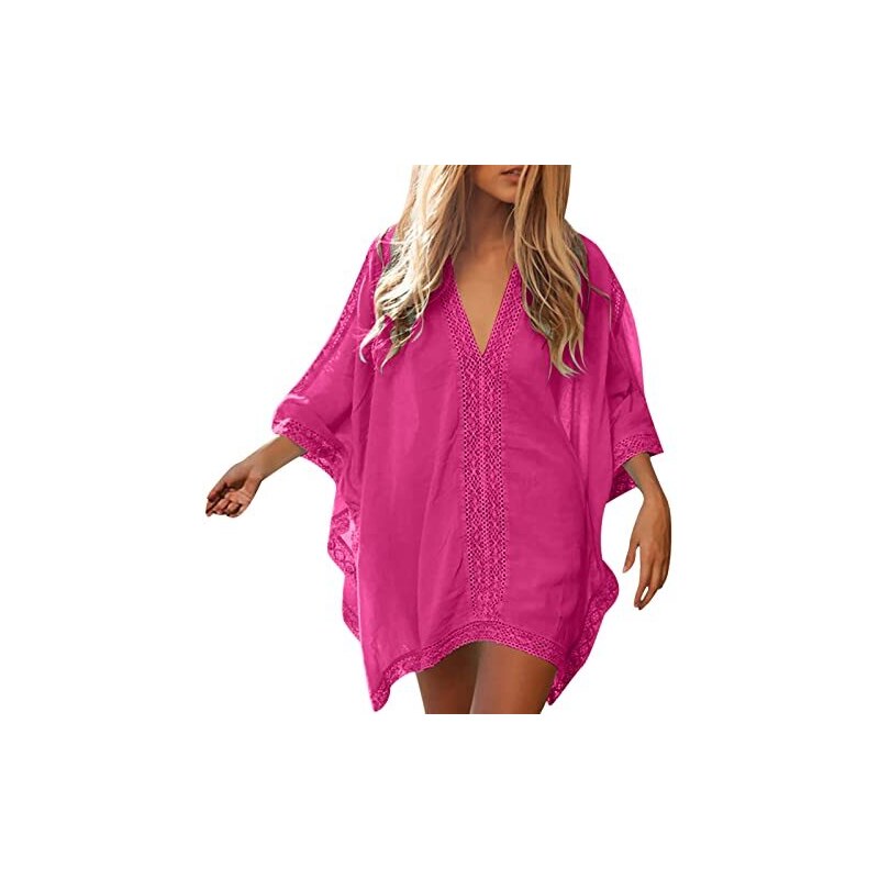 ZHIYU Donna Copricostume Donna Mare Mini Abito Nappine Lungo Cover Up Donna Lungo Vestito Copri ...