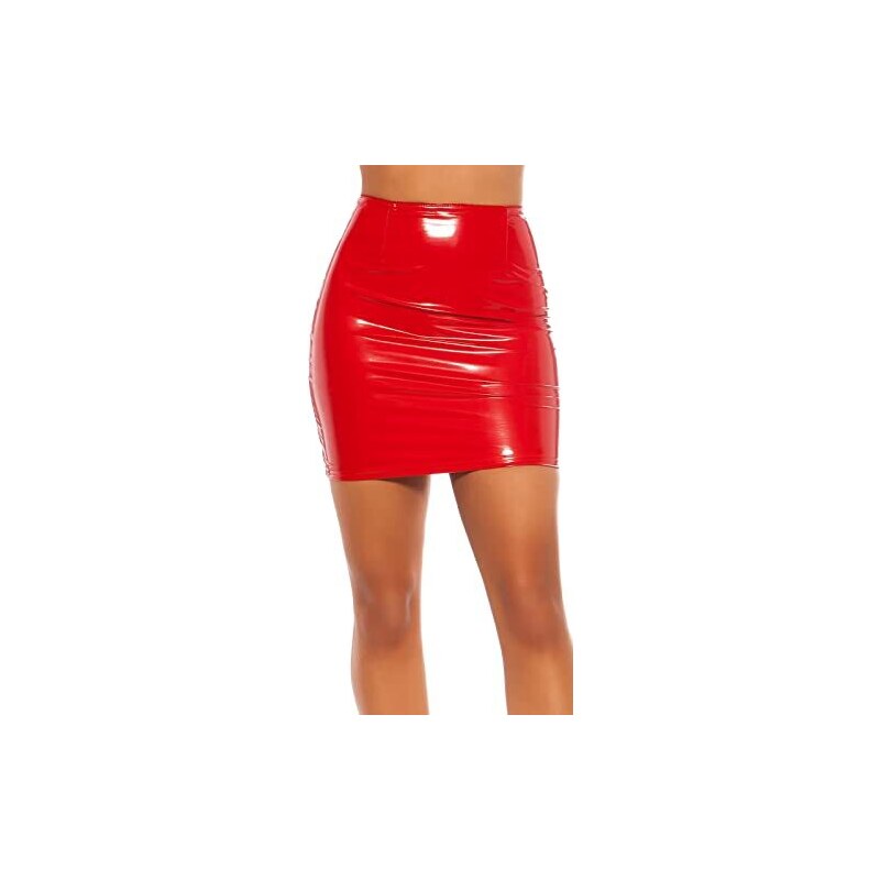 Koucla Wetlook Minigonna Effetto Pelle Effetto Pelle Colore Rosso M
