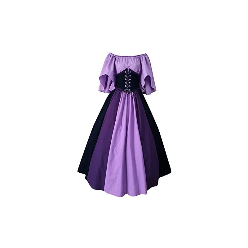 Briskorry Abito da donna con spalle scoperte, a maniche corte ...