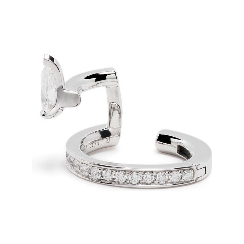 Repossi Ear cuff in oro bianco 18kt e diamanti Serti Sur Vide - Argento ...