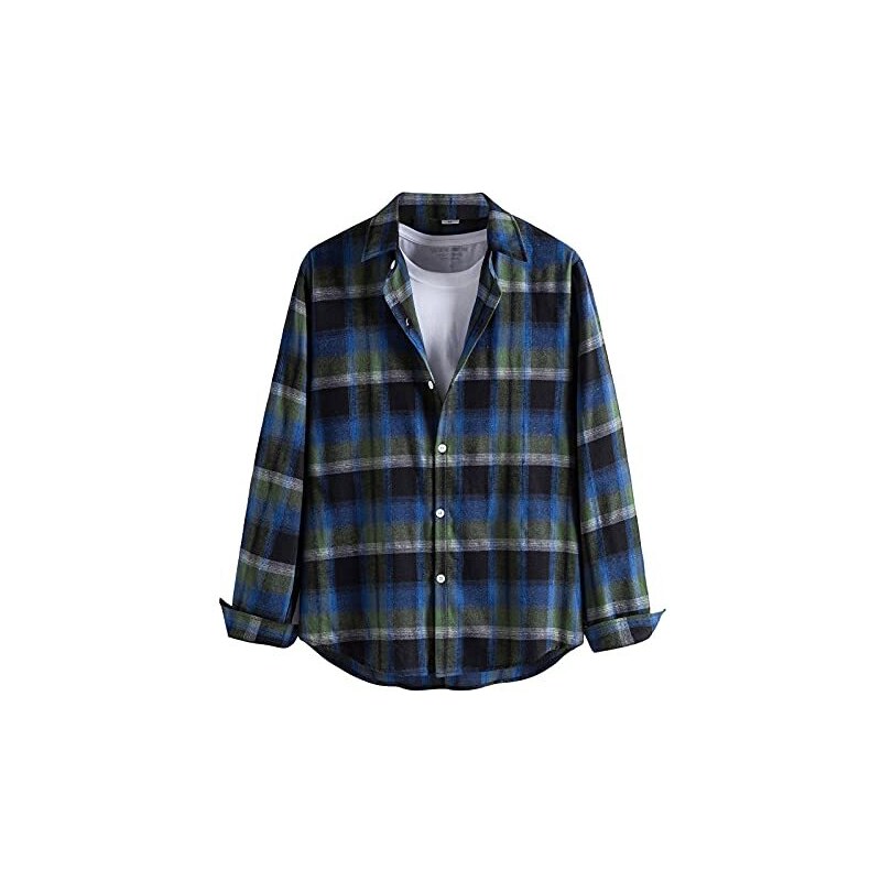 GDKKBIN Camicia Uomo Senza Collo Camicia No Stiro Uomo Maglietta ...