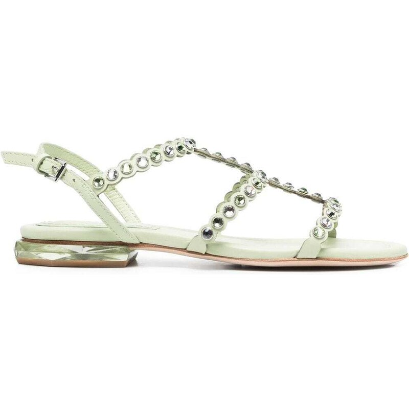 Ash Sandali con borchie Precious - Verde - Stileo.it