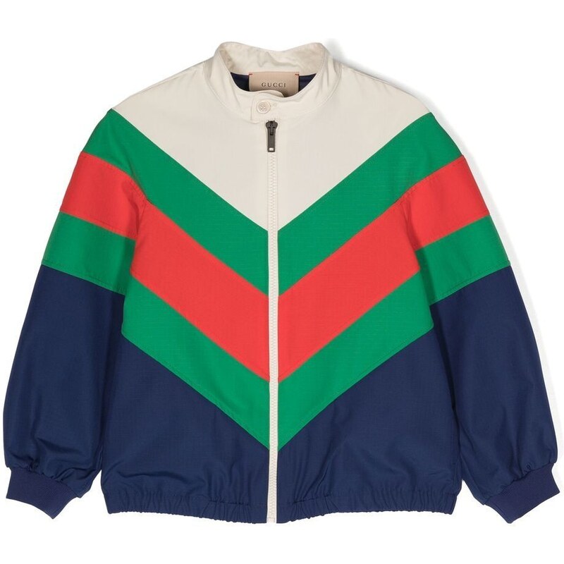 Gucci Kids Bomber con design color-block - Toni neutri - Stileo.it