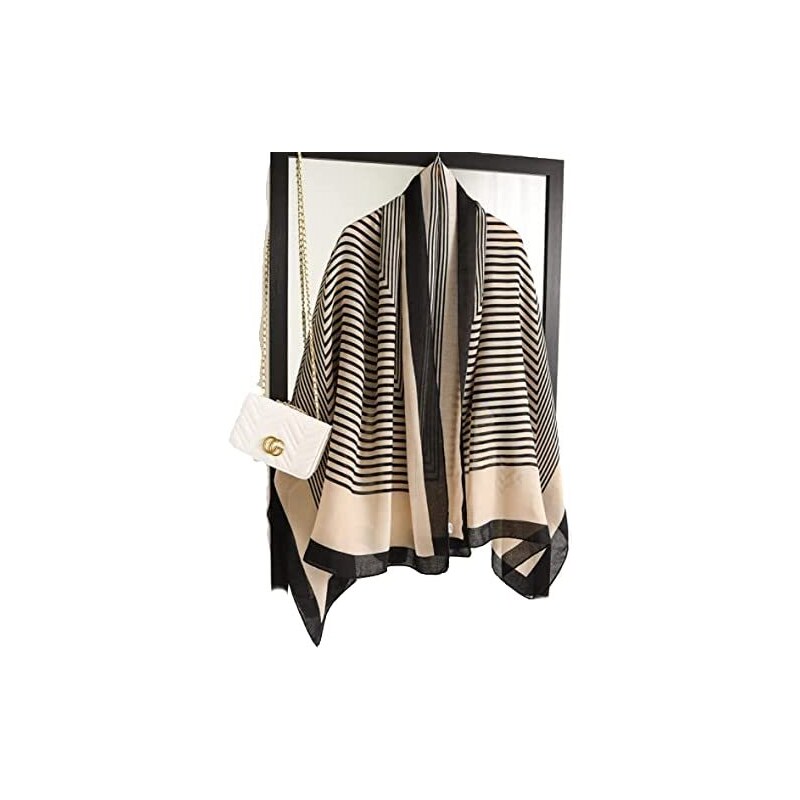 LA FERANI Sciarpa di design da donna in cotone, classica, in chiffon ...
