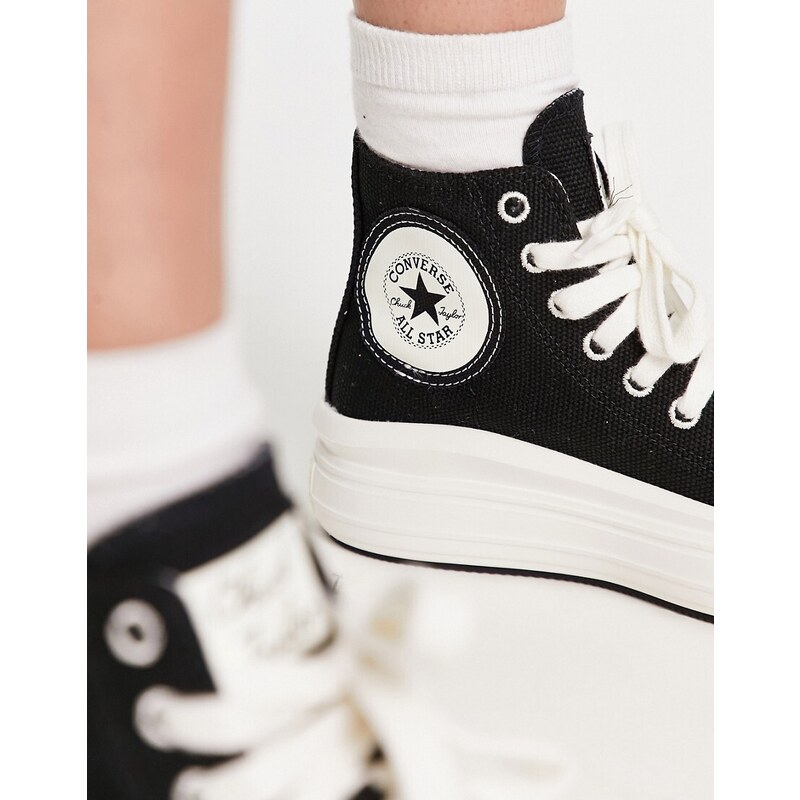 Converse - Chuck Taylor All Star Move Hi - Sneakers alte nere con ...