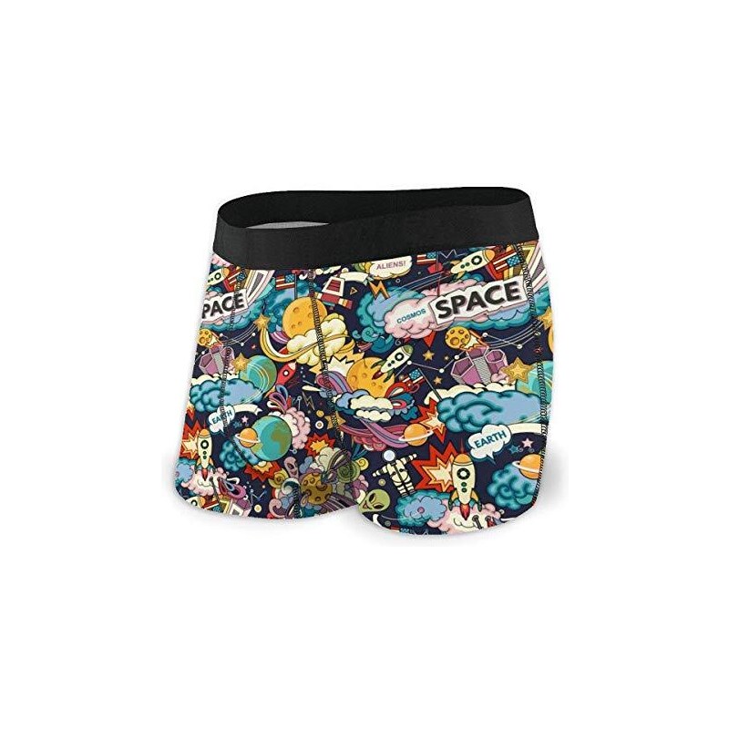 934 Uomo Mutande Alieno nello Spazio del Cosmo Boxer Shorts Flessibile ...