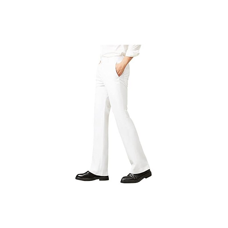 HAORUN Pantaloni da uomo con fondo a campana slim fit retrò anni '60 ...