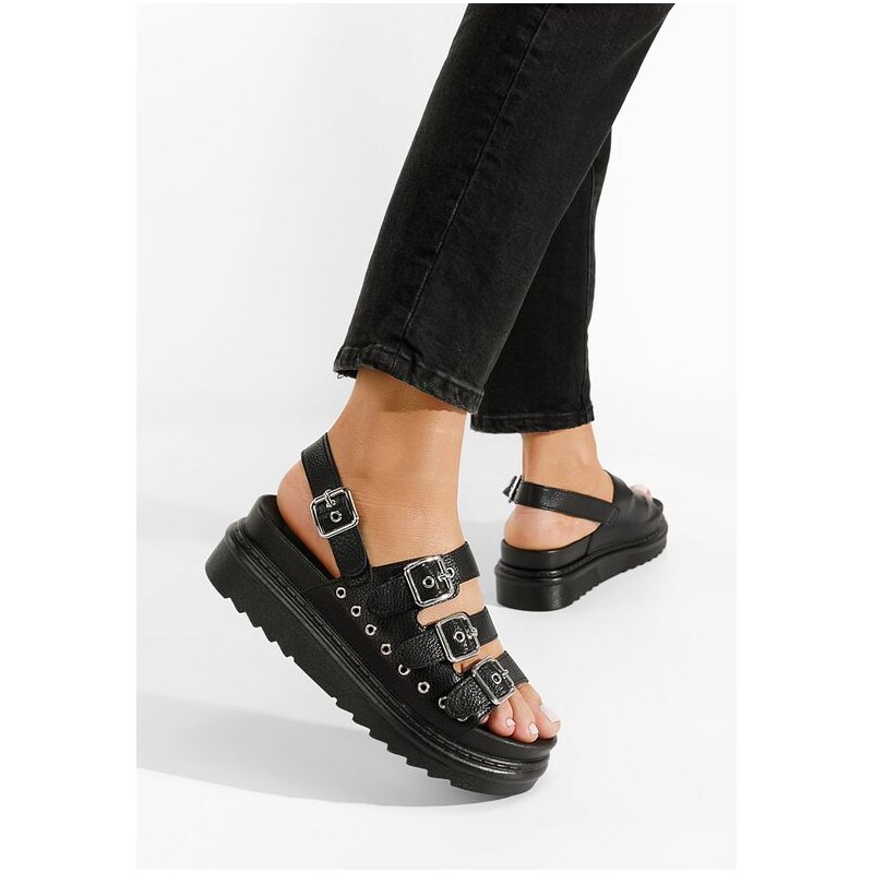 Zapatos Sandali platform Edena Nere - Stileo.it