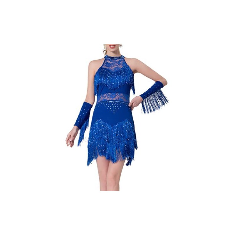 YiZYiF Latino Nappa Swing Danza Gonna da Competizione delle Donne ...