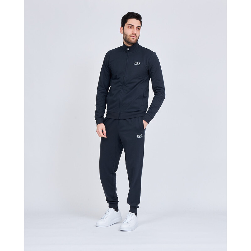 EMPORIO ARMANI EA7 Tuta Core Identity in cotone con logo - Stileo.it