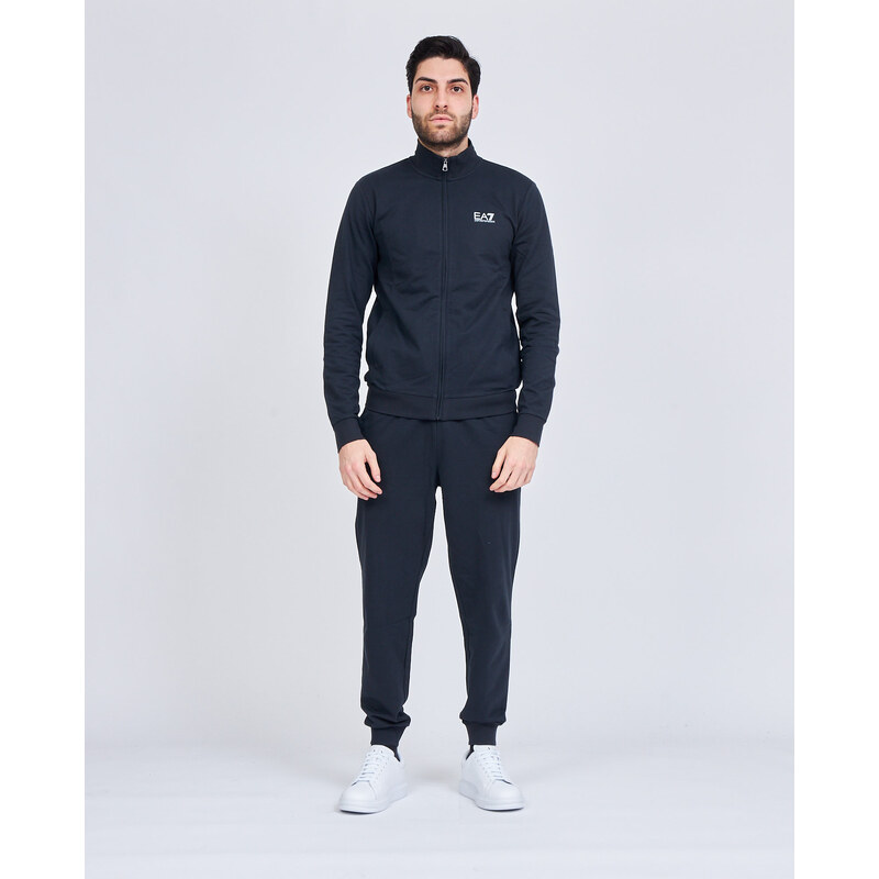 EMPORIO ARMANI EA7 Tuta Core Identity in cotone con logo - Stileo.it