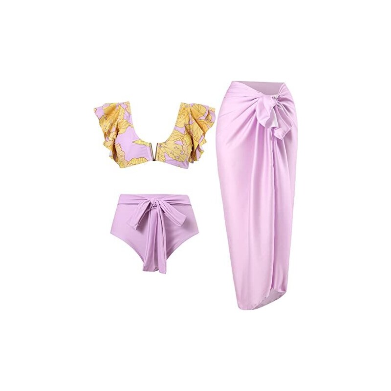 AJGRHE Micro Bikini Sexy Costume Intero Donna Ruched Pancia Controllo ...