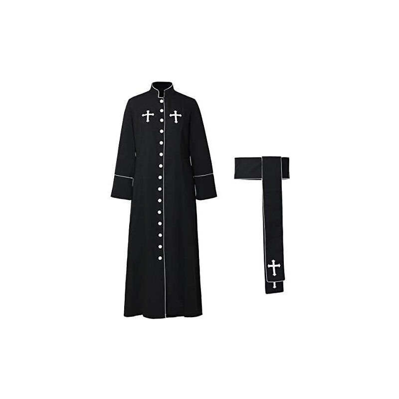 BPURB Adulto Clero Prete Pulpito Tonaca Abito Talare per Donna Romano ...