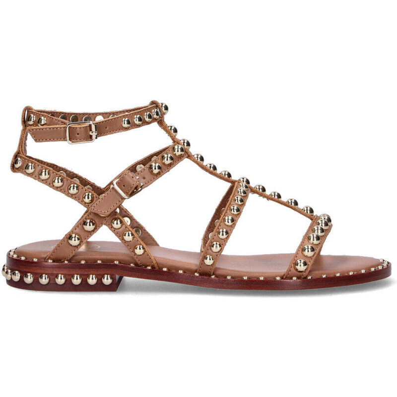 Sandali Precious cuoio con borchie oro di Ash - Stileo.it