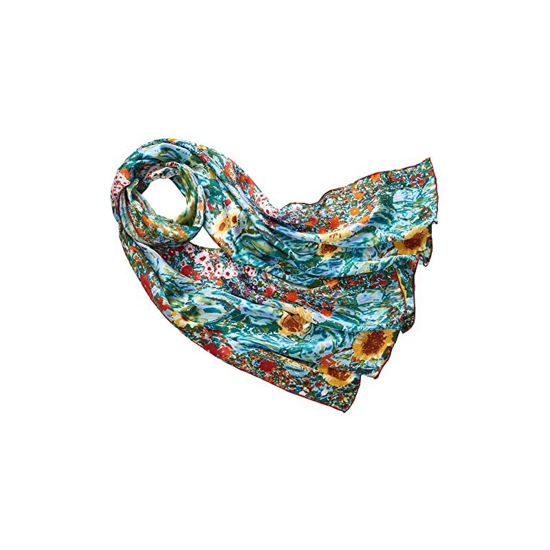 prettystern sciarpa in Seta donna colorata Gustav Klimt d'arte art nouveau foulard di seta pura ...