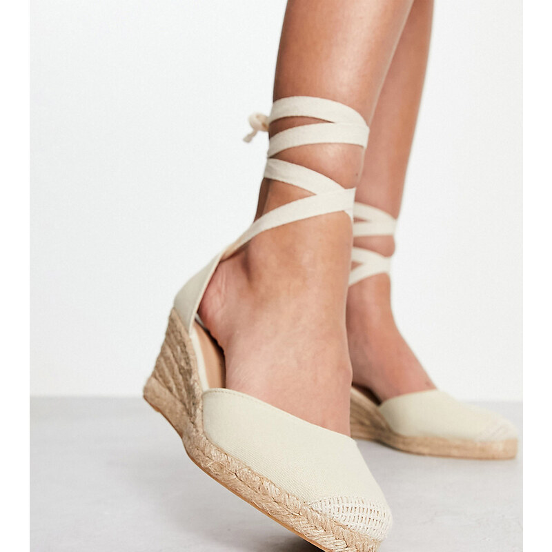 London Rebel Leather Wide Fit London Rebel Wide Fit - Espadrilles écru ...