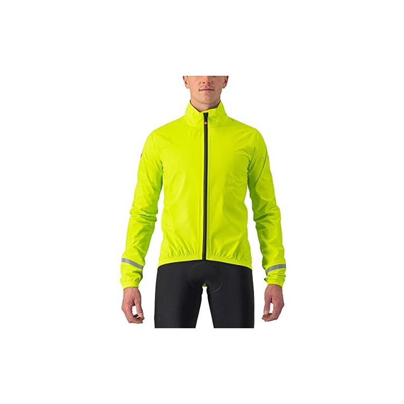 Castelli 4521500 EMERGENCY 2 RAIN JACKET Giacca Uomo ELECTRIC LIME M ...