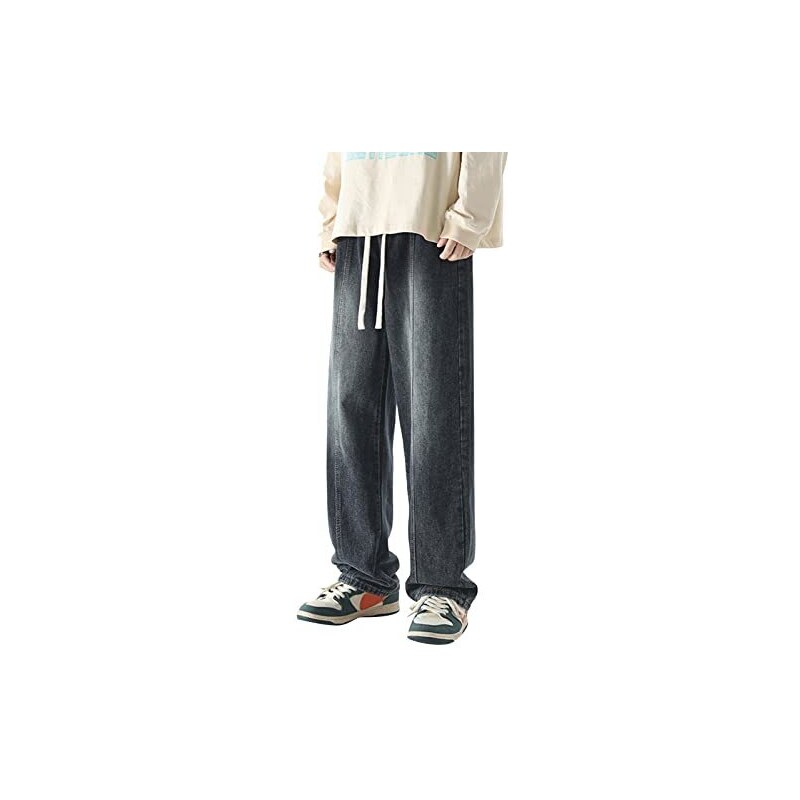 FASLOLSDP Mens Vintage High Street Washed Old Jeans American Gradual ...
