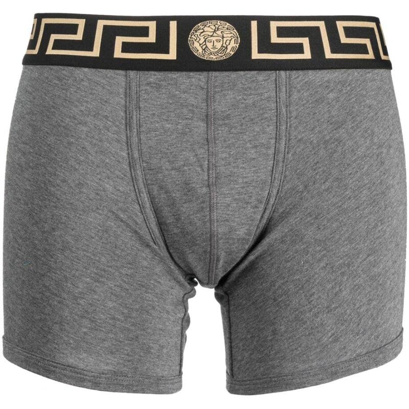 Versace Boxer con banda logo - Grigio - Stileo.it