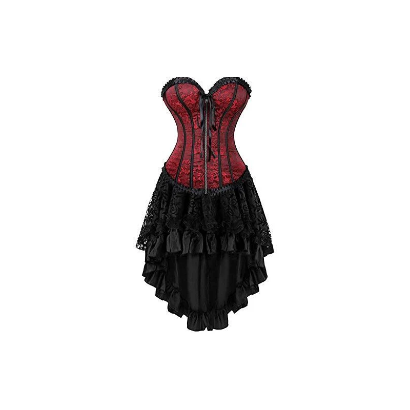 jutrisujo corsetto donna gonna abito set corset bustino sexy top ...