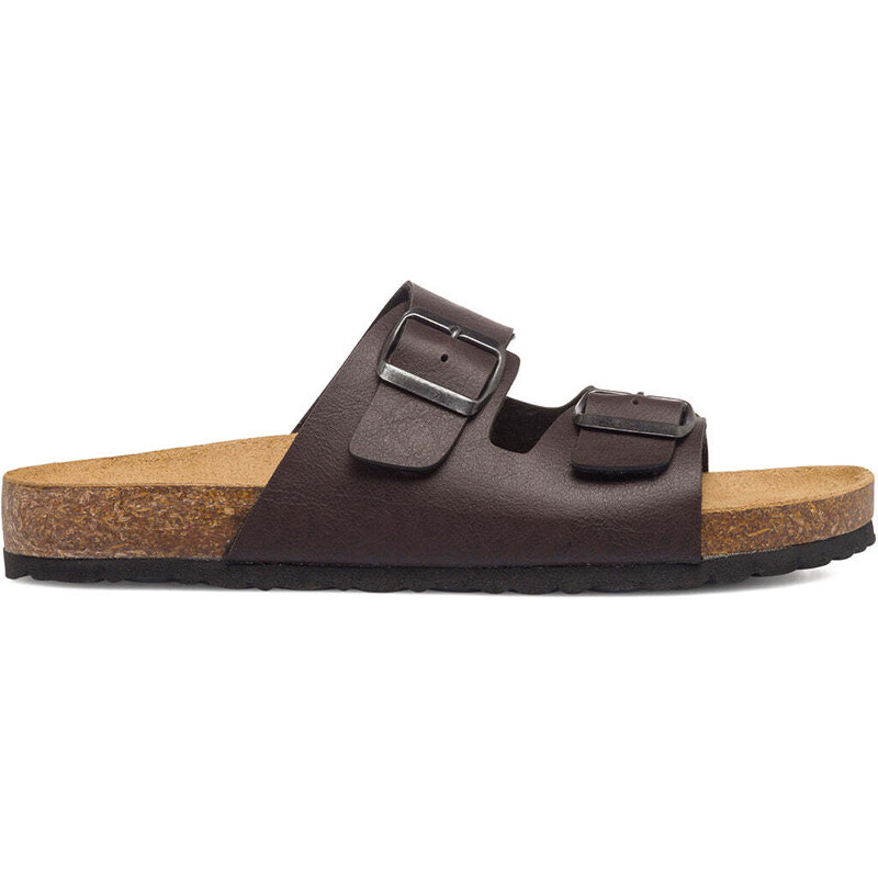 Sandali marroni con doppia fascia da uomo Riflessi Urbani - Stileo.it