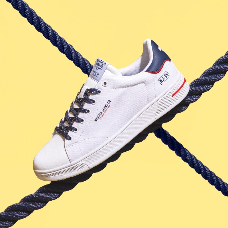 Sneakers bianche da uomo con logo laterale Nautica Stardust - Stileo.it