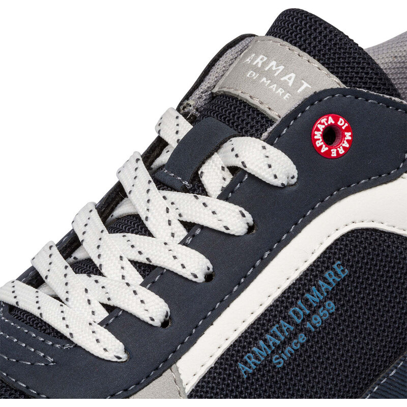 Sneakers blu da uomo con logo laterale Armata di Mare - Stileo.it