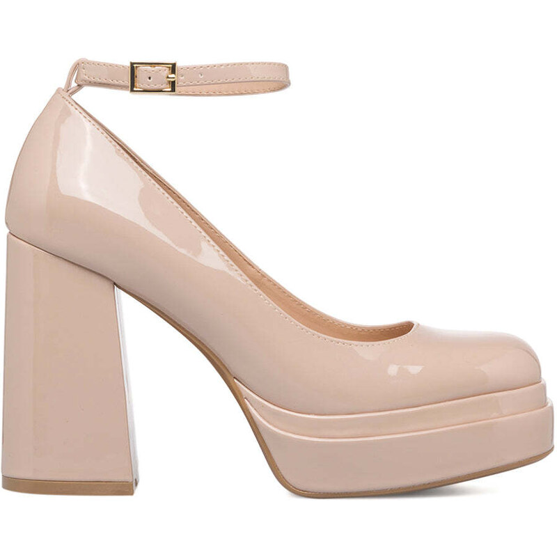 Décolleté nude in vernice con doppio plateau Swish Jeans - Stileo.it