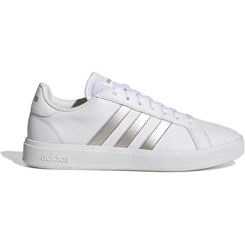 Sneakers bianche da donna con strisce a contrasto adidas Grand Court ...