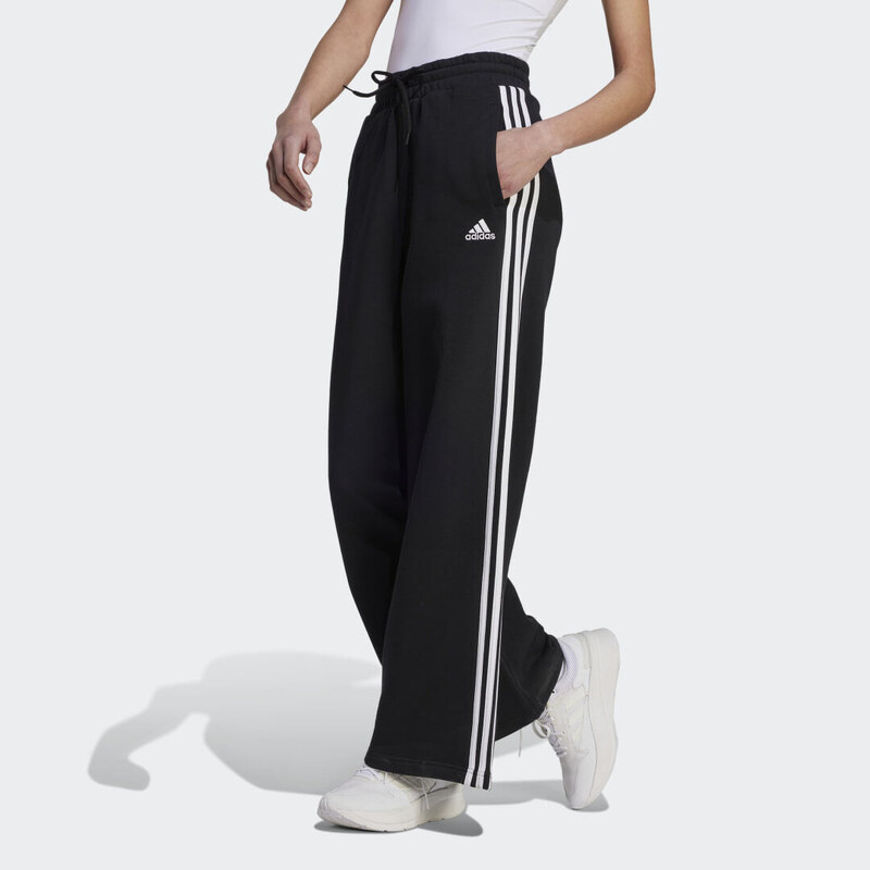 adidas Pantaloni Essentials 3-Stripes French Terry Wide - Stileo.it