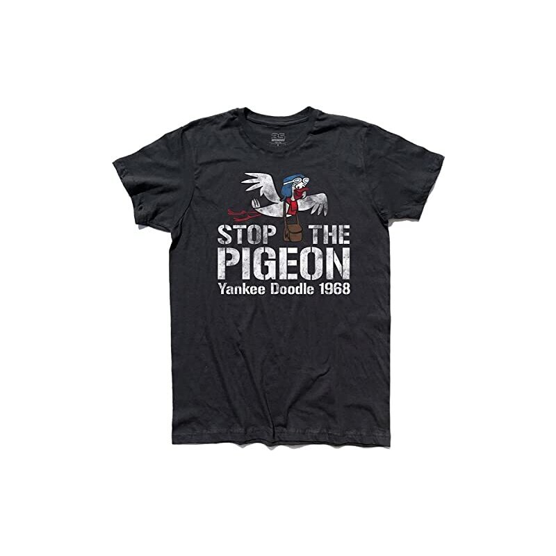 LINGSHI Mens T-Shirt Yankee Doodle Stop The Pigeon DiDastardly Muttley ...