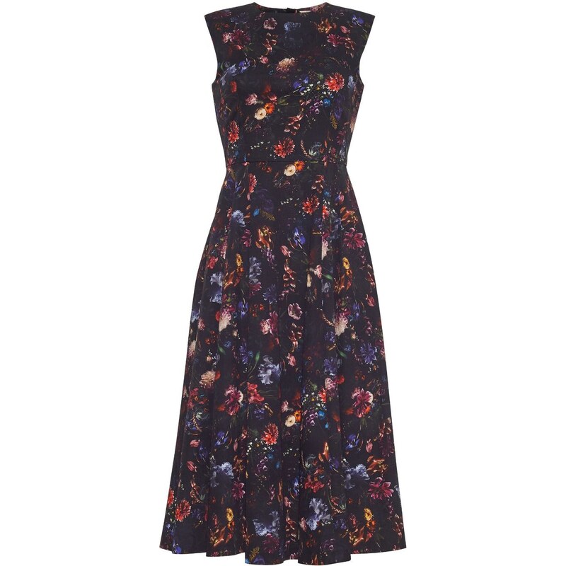 Adam Lippes Abito smanicato a fiori - Nero - Stileo.it