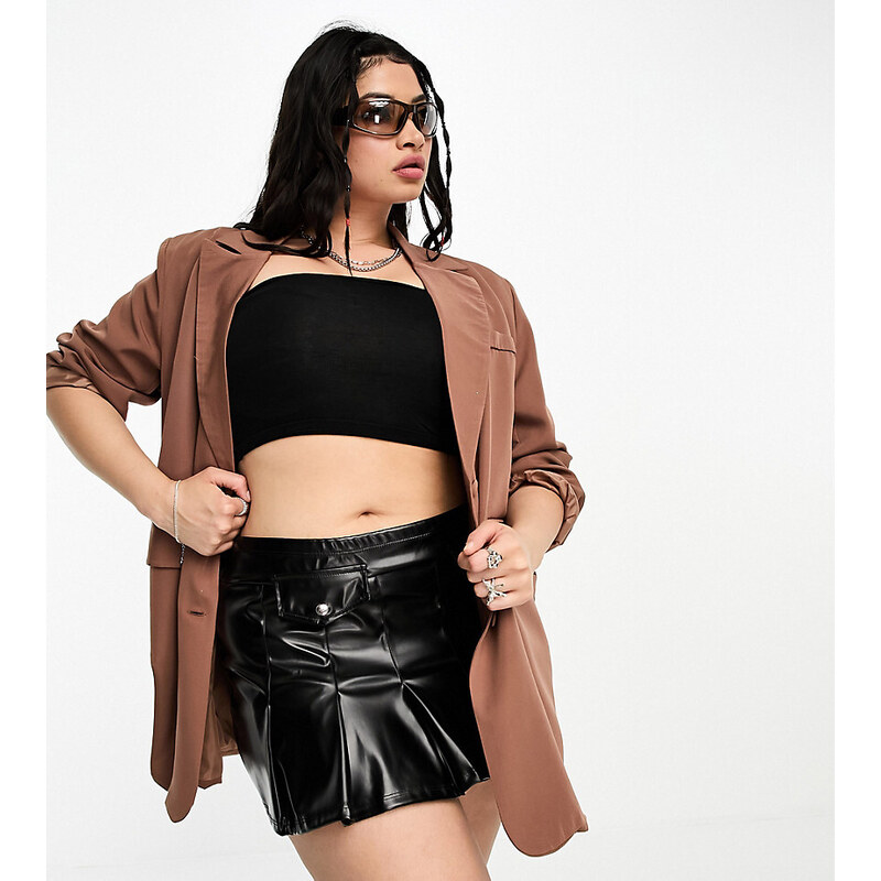 Heartbreak Plus - Blazer monopetto color cammello-Neutro - Stileo.it