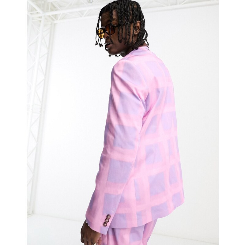 Viggo - Isco - Giacca da abito viola a quadri - Stileo.it