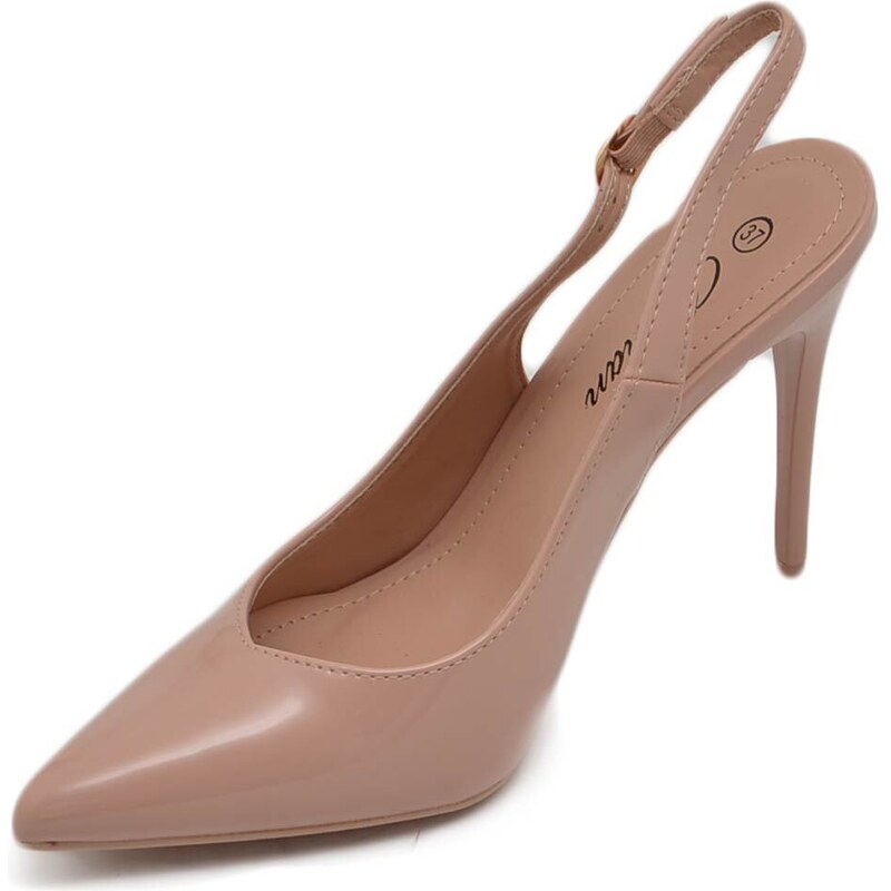 Malu Shoes Scarpe decollete slingback donna elegante punta in vernice ...