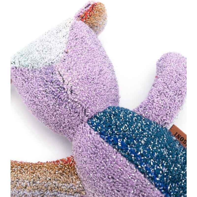 Missoni Home Peluche orsetto con design patchwork - Viola - Stileo.it