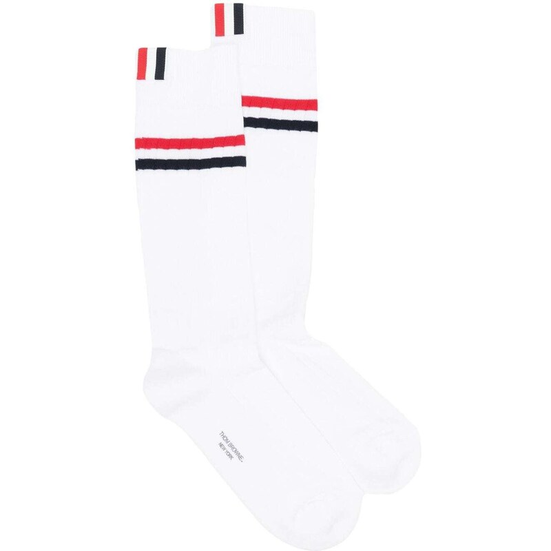 Thom Browne Calzini a righe RWB - Bianco - Stileo.it