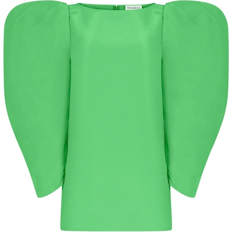 Nina Ricci Abito corto con maniche a palloncino - Verde - Stileo.it