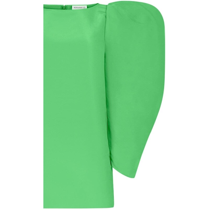 Nina Ricci Abito corto con maniche a palloncino - Verde - Stileo.it