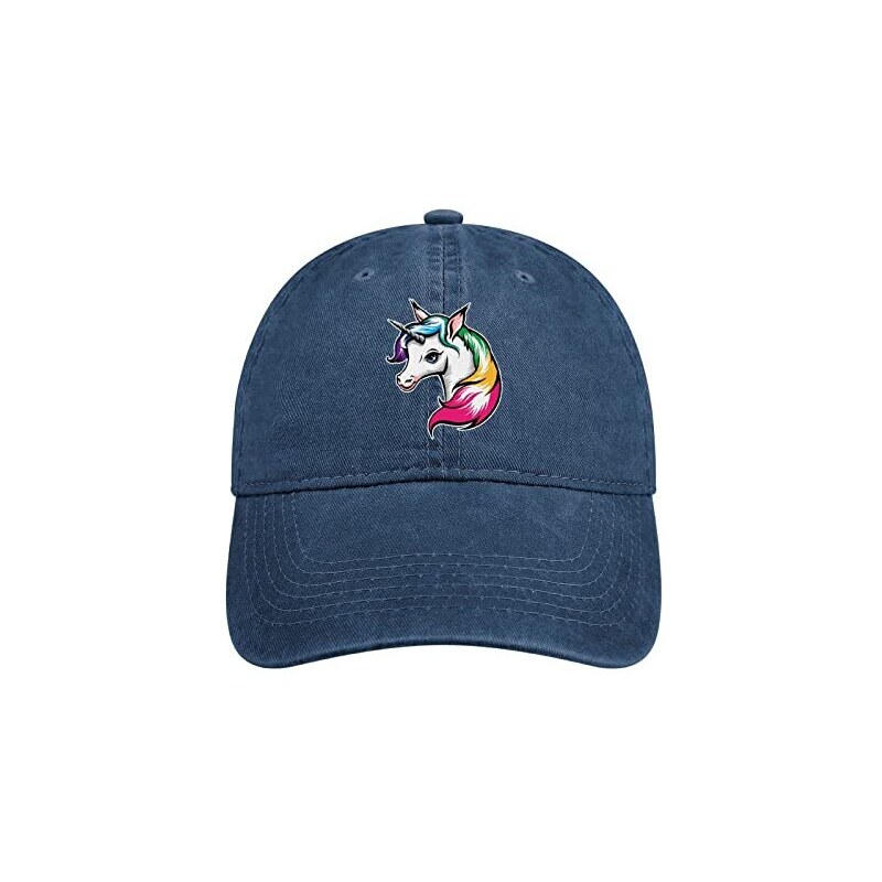 FORSJHSA123 Berretto da baseball in denim con unicorno arcobaleno ...