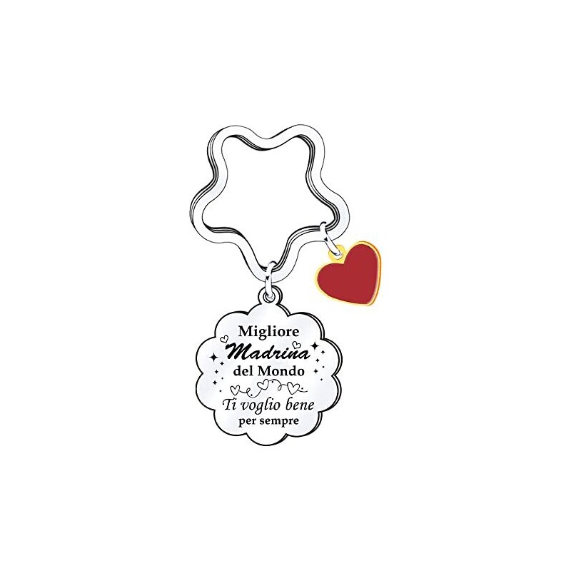 POIUYTRE Regali Natale Madrina Portachiavi Madrina Regalo Madrina ...