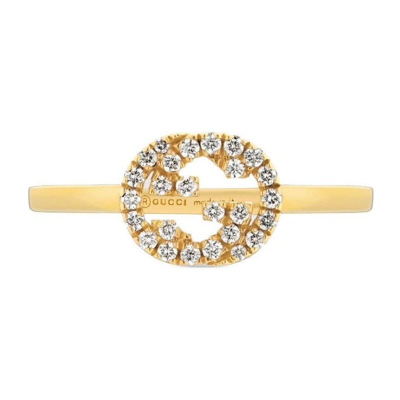 Gucci Anello in oro giallo 18kt GG con diamante - Stileo.it