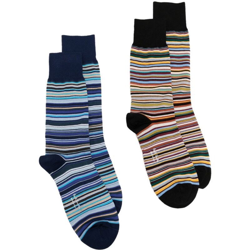 Paul Smith Set di 2 paia di calzini a righe - Multicolore - Stileo.it