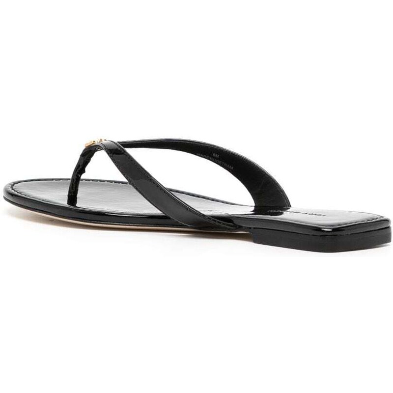 Tory Burch Sandali slides con placca logo - Nero - Stileo.it