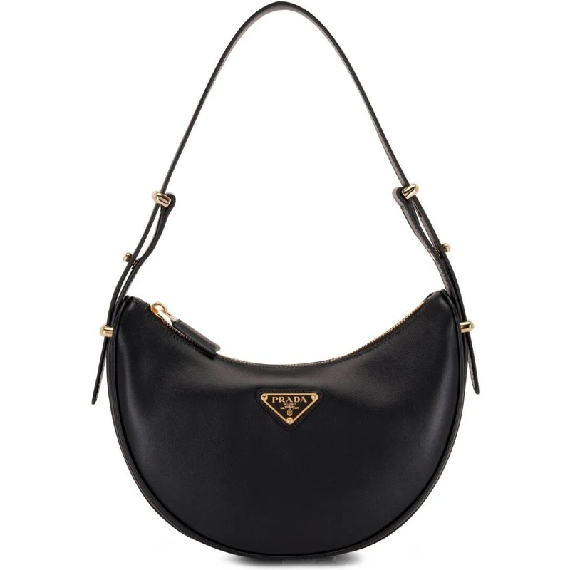 Prada Borsa a spalla a mezzaluna - Nero - Stileo.it
