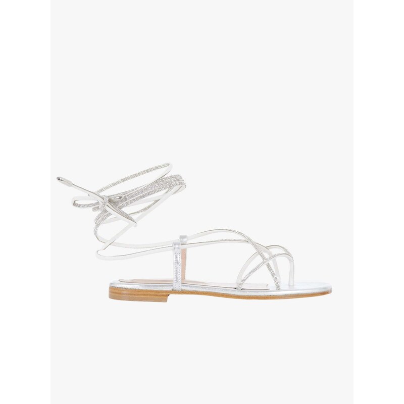 Siano Via Roma Sandali bassi 032 donna laminato argento - Stileo.it